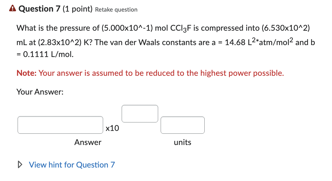 Solved Question 7 (1 point) Retake question What is the | Chegg.com
