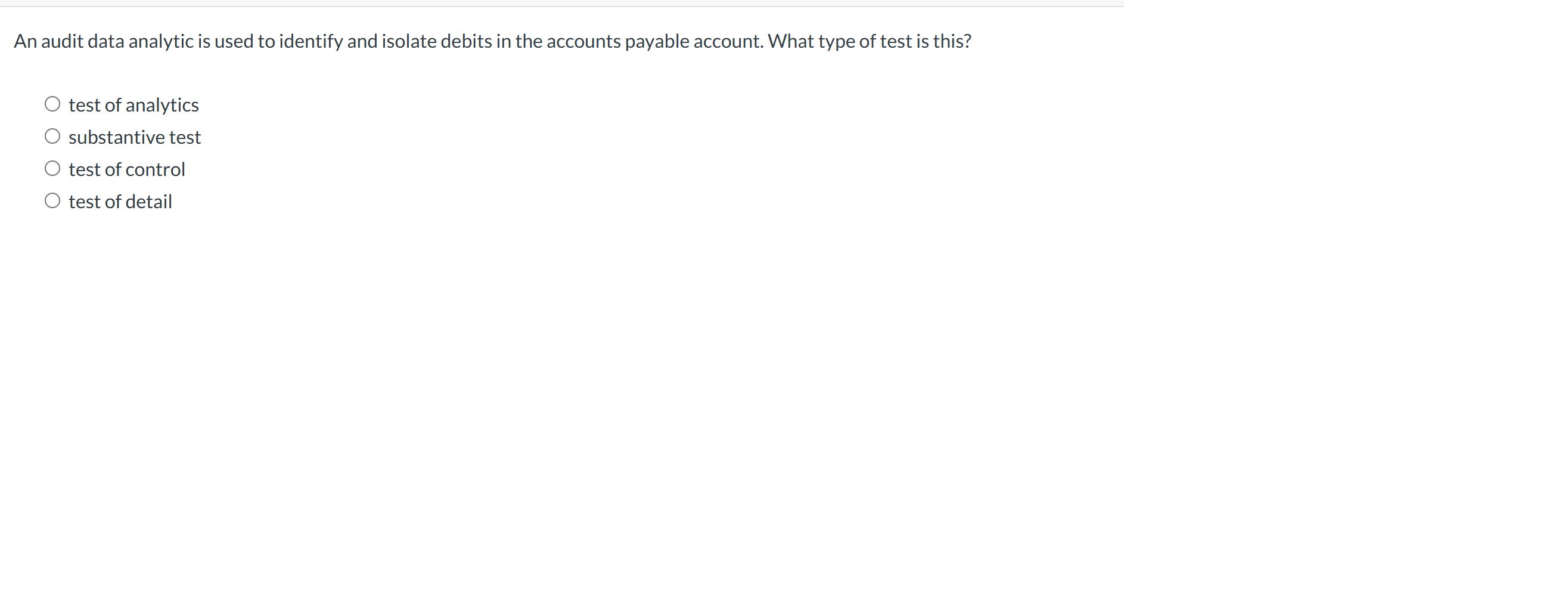 Solved An audit data analytic is used to identify and | Chegg.com