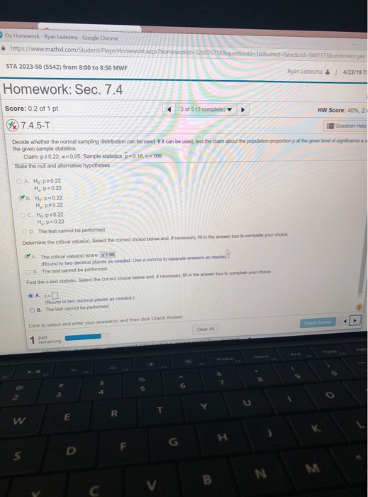 Solved Do Homework- Ryan Ledesma-Google Chrome 을 | Chegg.com