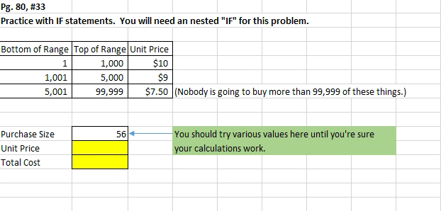 Solved Pg. 80, \#33 Practice with IF statements. You will | Chegg.com