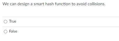 Solved We can design a smart hash function to avoid | Chegg.com