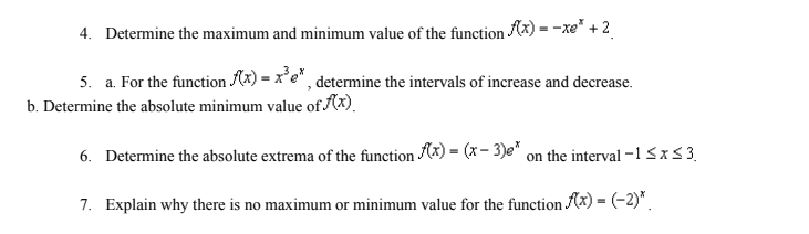 Solved 4. Determine the maximum and minimum value of the | Chegg.com