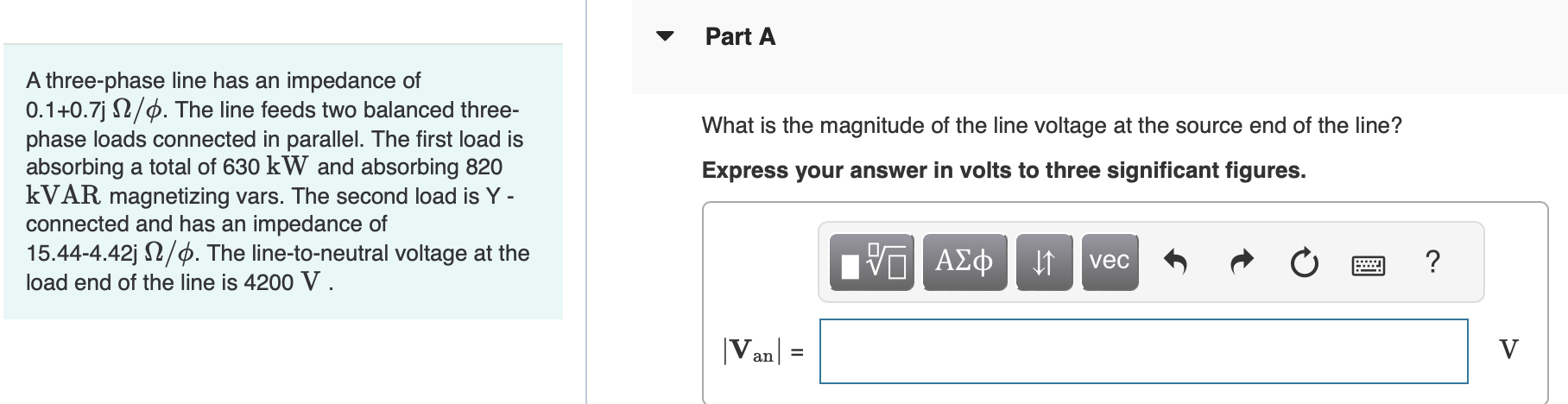 Solved A three-phase line has an impedance of 0.1+0.7j Ω/ϕ. | Chegg.com