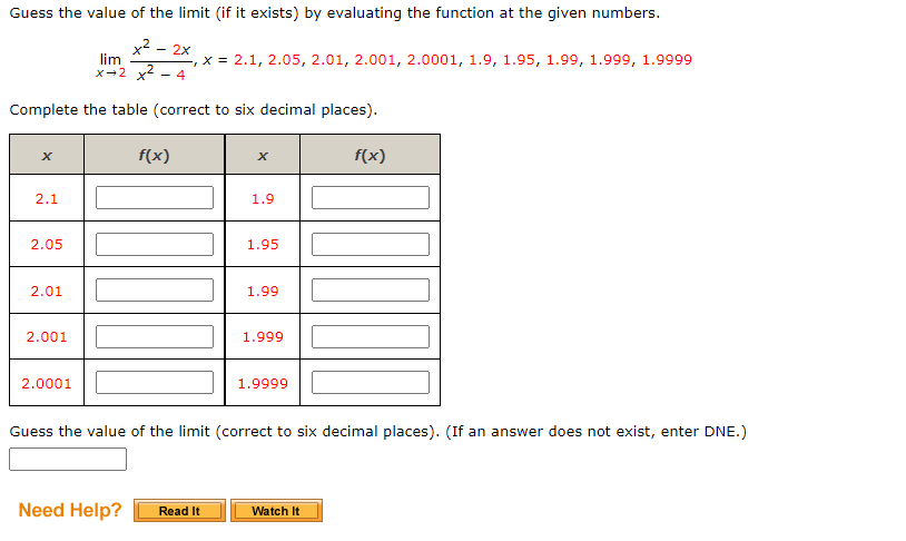 Solved Guess the value of the limit (if it exists) ﻿by | Chegg.com