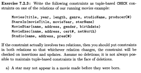 Solved Exercise 7.2.3: Write the following constraints as | Chegg.com