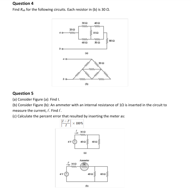 Solved Find Rab for the following circuits. Each resistor in | Chegg.com