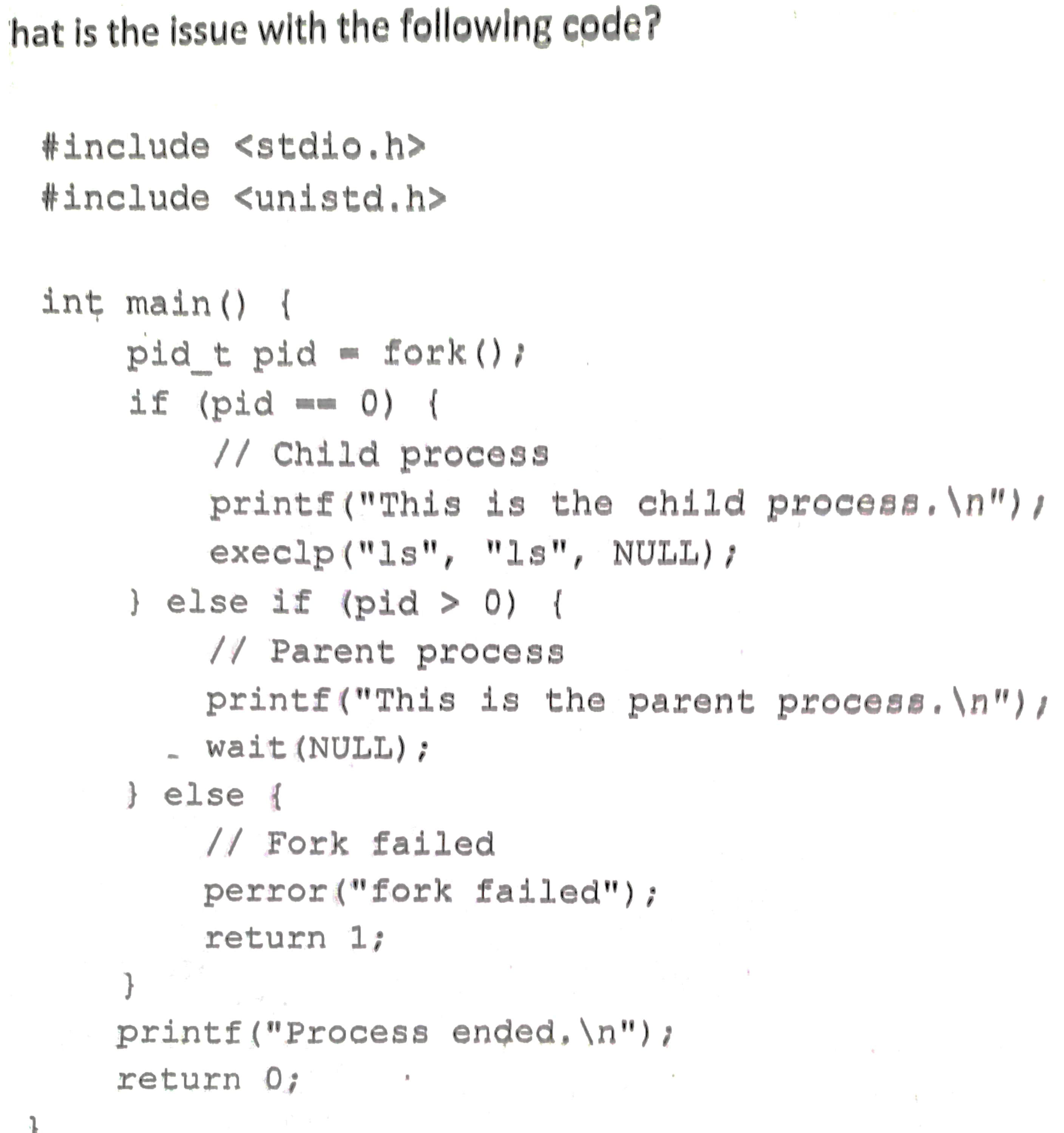Solved at is the issue with the following code? \#include | Chegg.com