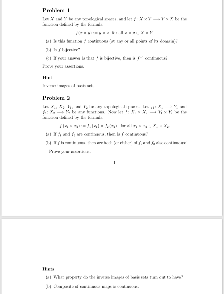 Solved The question is of Topology. I want complete answer | Chegg.com