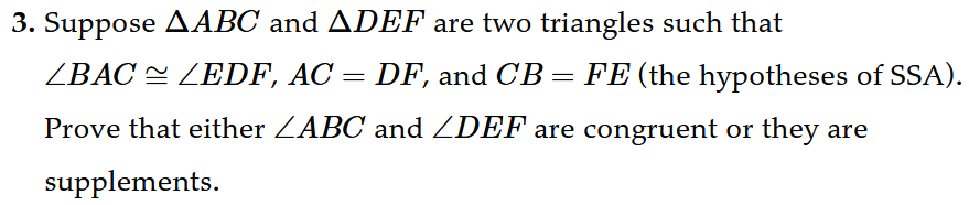 Solved 3. Suppose ABC and DEF are two triangles such that | Chegg.com