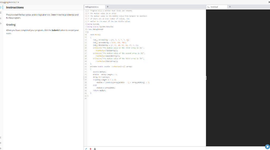 Solved Debuga ng Exercise 74 0 Instructions Debugervendes + | Chegg.com