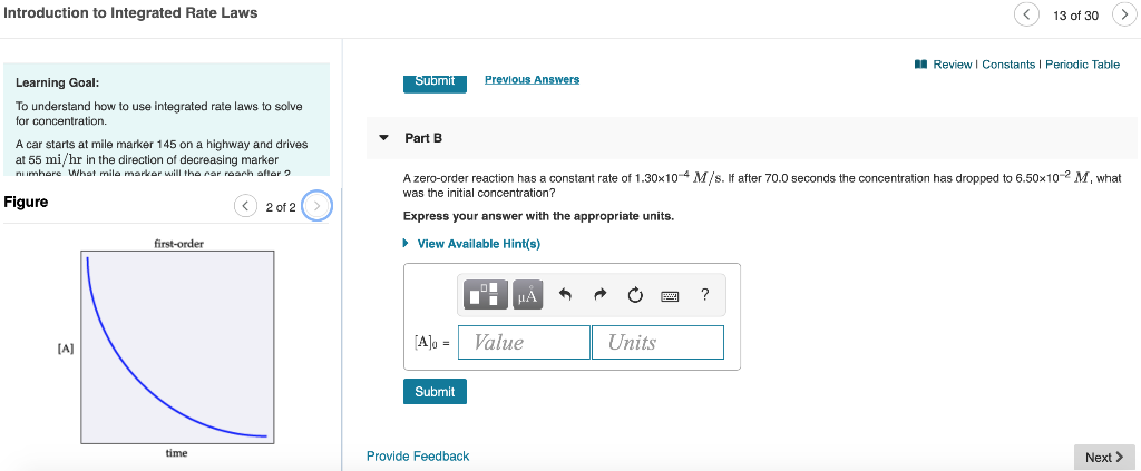 Solved Introduction to Integrated Rate Laws ③ 13 of 30 M | Chegg.com