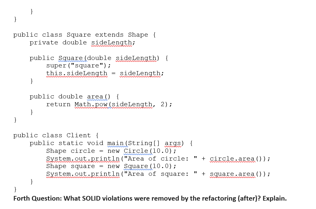 Solved 4. Here is an example of Java code that violates two | Chegg.com