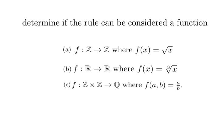 Solved determine if the rule can be considered a function | Chegg.com