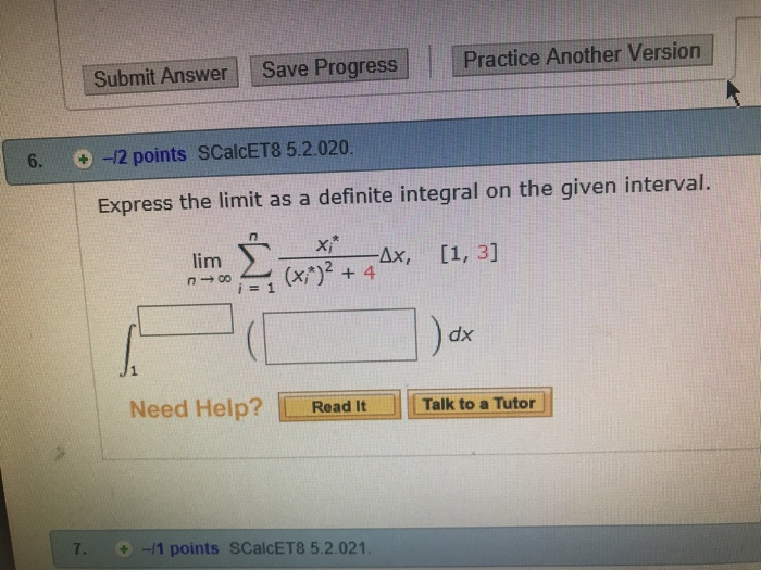 Solved Submit Answer Save Progress Practice Another Version | Chegg.com