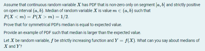 Solved Assume that continuous random variable X has PDF that | Chegg.com
