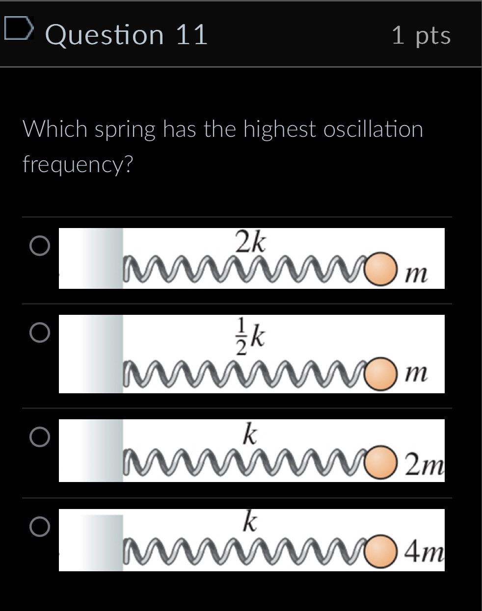 Solved The ball oscillates due to the spring. The spring | Chegg.com