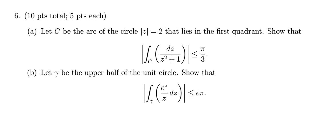 Solved 6. (10 pts total; 5 pts each) (a) Let C be the arc of | Chegg.com Solved 6. (10 pts total; 5 pts each) (a) Let C be the arc of | Chegg.com