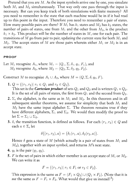 Solved The language below is the union of two simpler | Chegg.com
