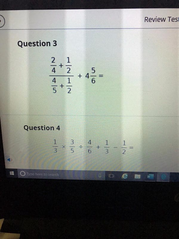 Solved Review Test Question 3 + 4 5 +4- = 4 5. 2 1 2. | Chegg.com