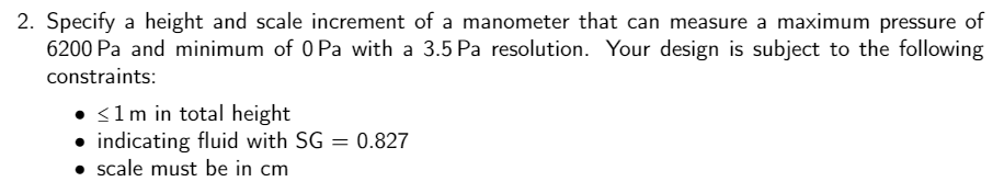 Solved 2. Specify a height and scale increment of a | Chegg.com
