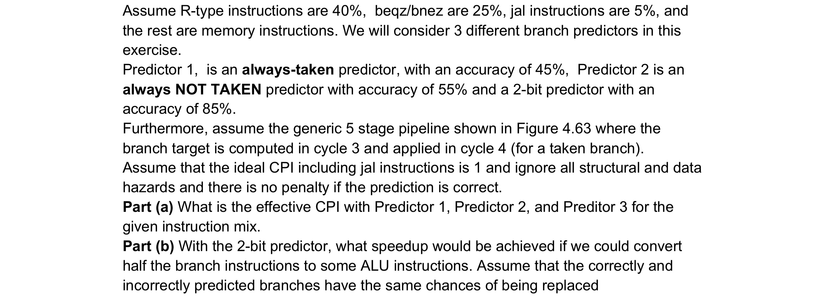 Solved Assume R-type instructions are 40%, ﻿beqz/bnez are | Chegg.com