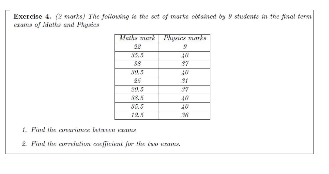 Solved Exercise 4. (2 marks) The following is the set of | Chegg.com