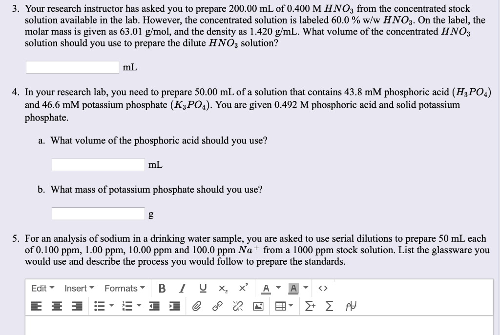 Solved 3. Your research instructor has asked you to prepare | Chegg.com