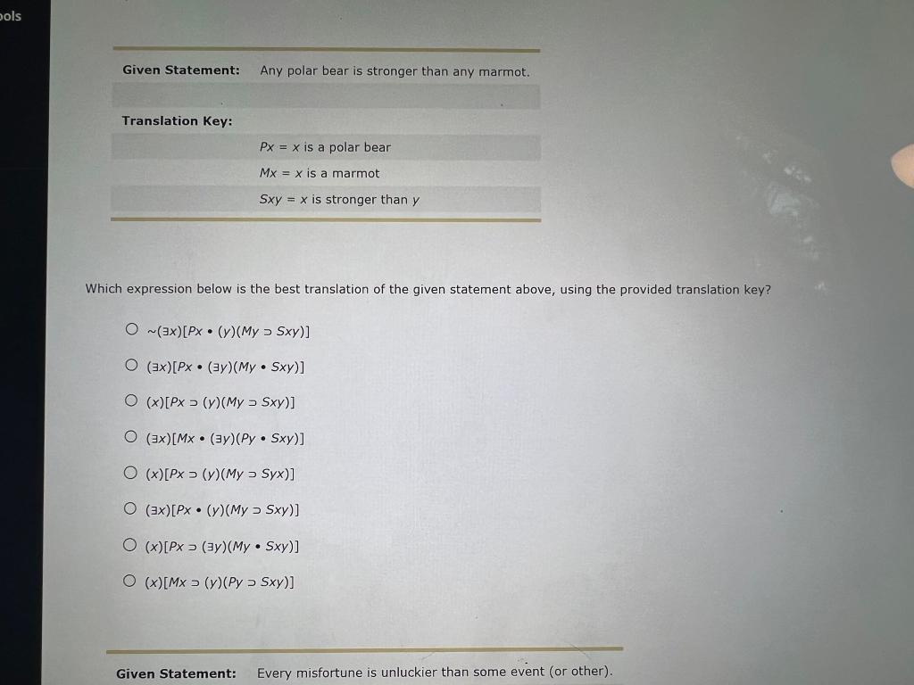 Solved Indicate the best translation using overlapping | Chegg.com