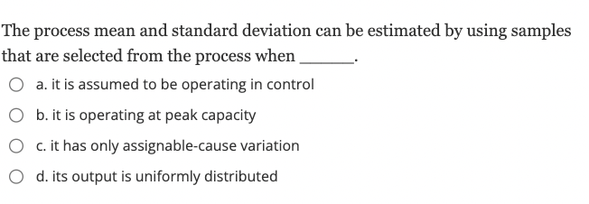 Solved The process mean and standard deviation can be | Chegg.com