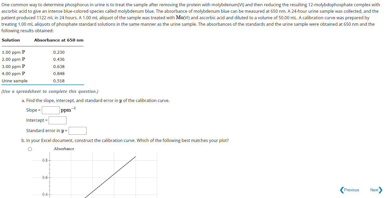 Solved b. In your Excel document, construct the calibration | Chegg.com