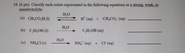Solved 19. (6 pts) Classify each solute represented in the | Chegg.com Solved 19. (6 pts) Classify each solute represented in the | Chegg.com