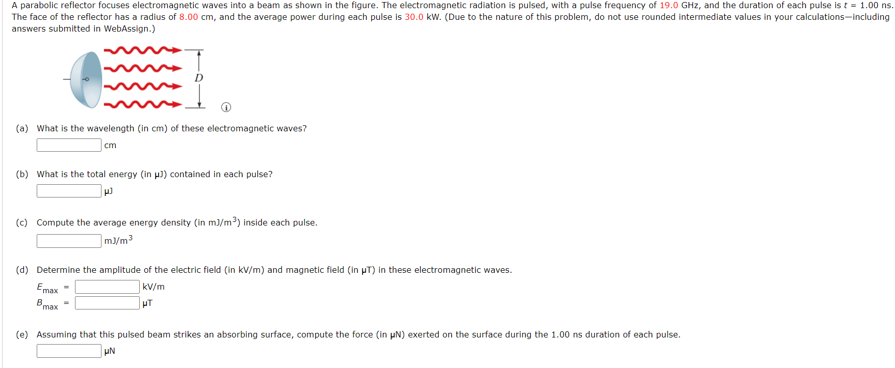 Solved answers submitted in WebAssign.) (a) What is the | Chegg.com