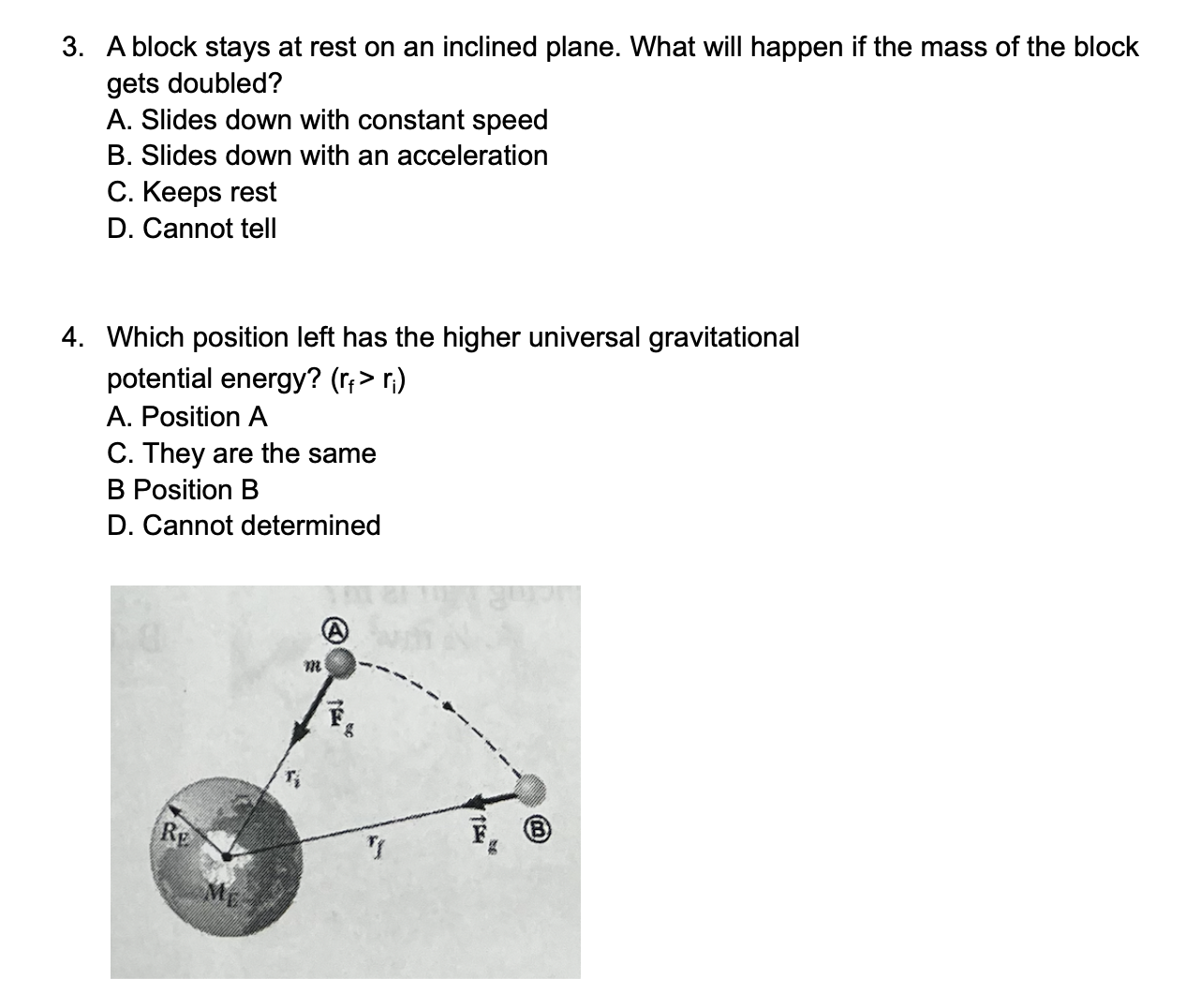 Solved 3. A block stays at rest on an inclined plane. What | Chegg.com