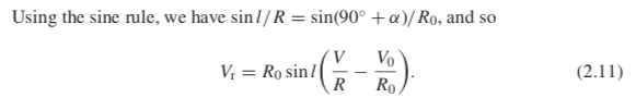 Solved Using the sine rule, we have sin 1/R-sin(90° +α)/Ro, | Chegg.com