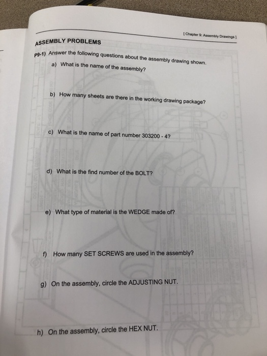 Solved I Chapter 9: Assembly Drawings) ASSEMBLY PROBLEMS 1) | Chegg.com Solved I Chapter 9: Assembly Drawings) ASSEMBLY PROBLEMS 1) | Chegg.com
