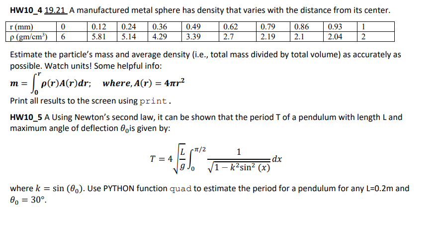 Solved Estimate the particle's mass and average density | Chegg.com