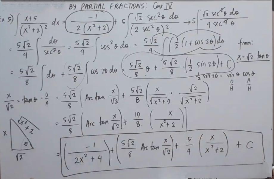 Solved Partial Fraction case 3 and 4 2 1.) x + x +x+2 2 2 2 | Chegg.com