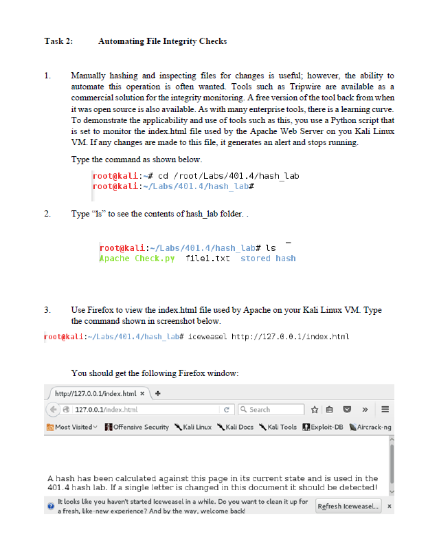 Lab 4.3: Hashing Previously we covered the use of | Chegg.com