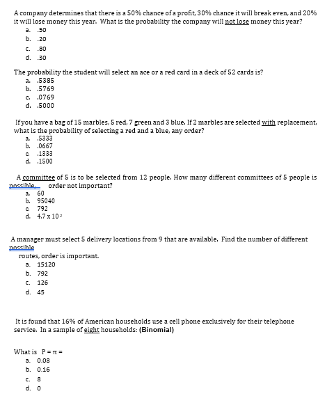 Solved A company determines that there is a 50% chance of a | Chegg.com