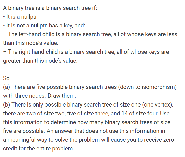 Solved A binary tree is a binary search tree if: - It is a | Chegg.com