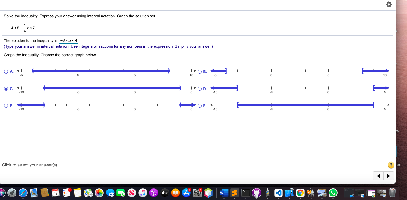 Solved Solve the inequality. Express your answer using | Chegg.com