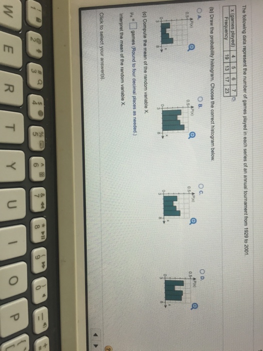 Solved (b) Draw the probability histogram. Choose the | Chegg.com