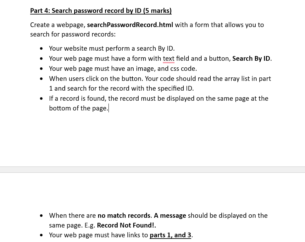 Solved Overview We Want To Create A Simple Web Application 