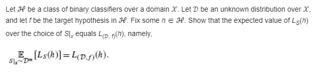 Solved Let Mathscr H Be A Class Of Binary Class 