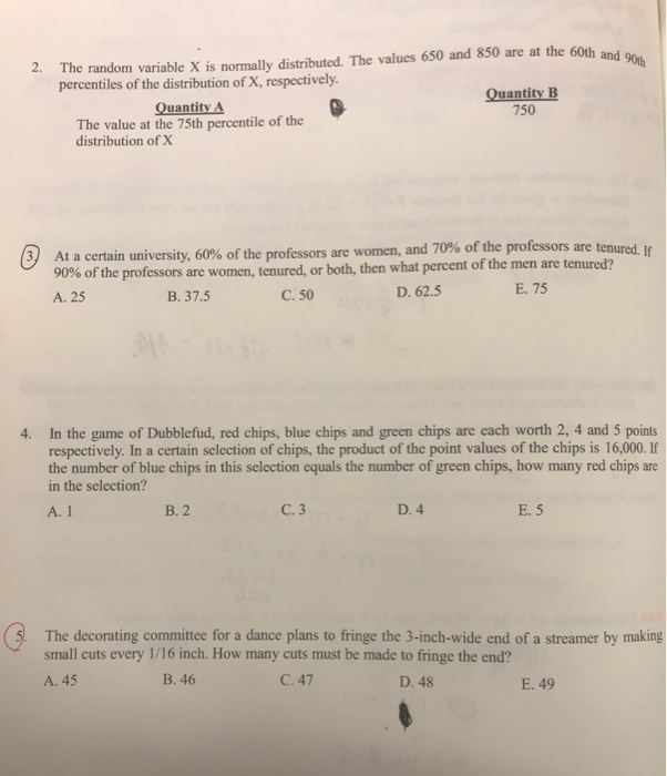 Solved 2. The random variable X is normally distributed. The | Chegg.com