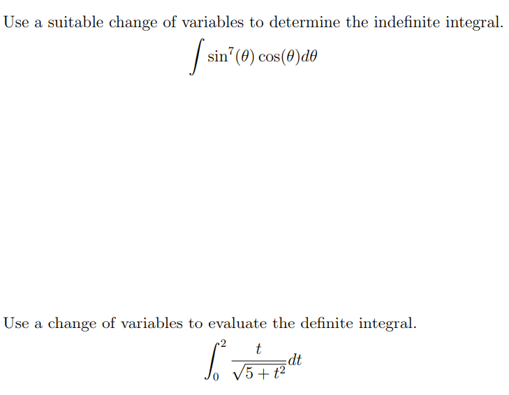 Solved Use a suitable change of variables to determine the | Chegg.com