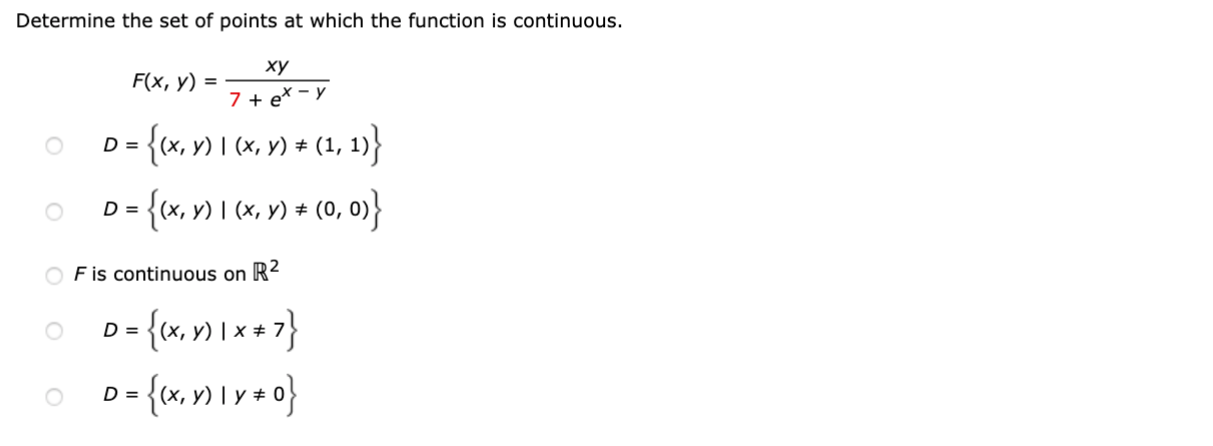 Solved Determine the set of points at which the function is | Chegg.com