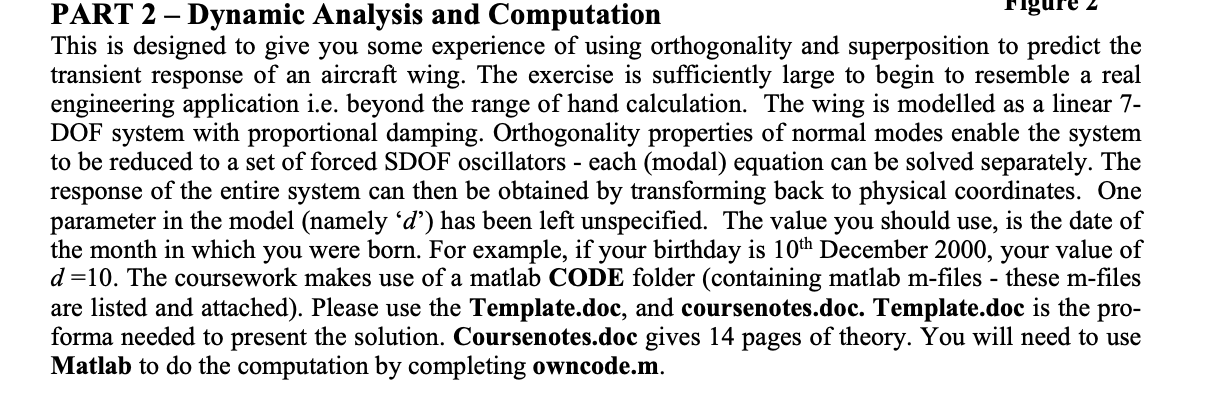 PART 2 - Dynamic Analysis and Computation This is | Chegg.com