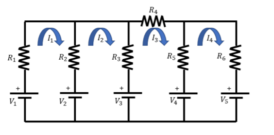 Solved 𝑅1 = 𝑅2 = 𝑅3 = 𝑅5 = 𝑅6 = 7.5Ω, 𝑅4 = 14.1Ω, 𝑉1 | Chegg.com