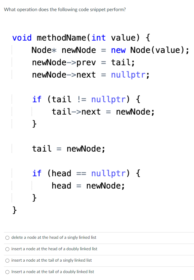 Solved What operation does the following code | Chegg.com